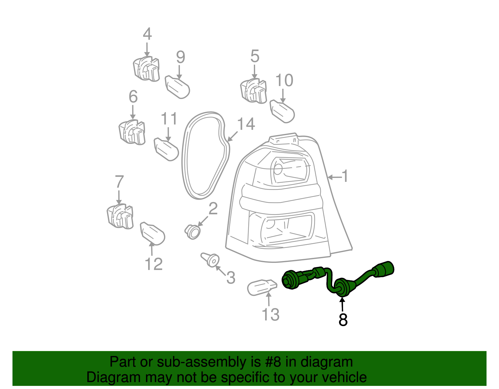 Genuine Toyota Socket & Wire part# 81555-48050 for 2001-2007 Toyota ...