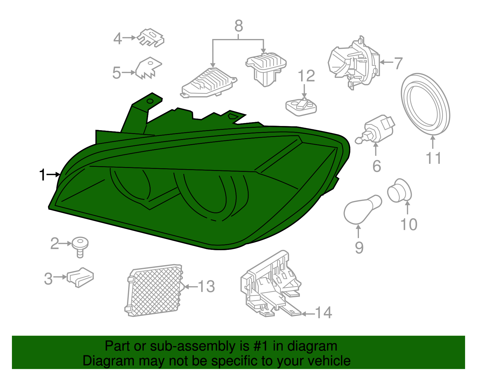 Genuine BMW 63-11-7-436-466 | LED Headlamp Assembly - Right | FREE ...