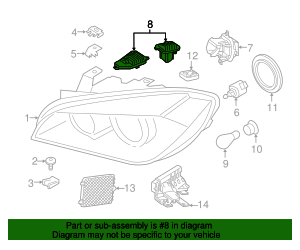 63-11-7-428-791 - Headlight Bulb 2016-2019 BMW X1 | AutoNationParts.com