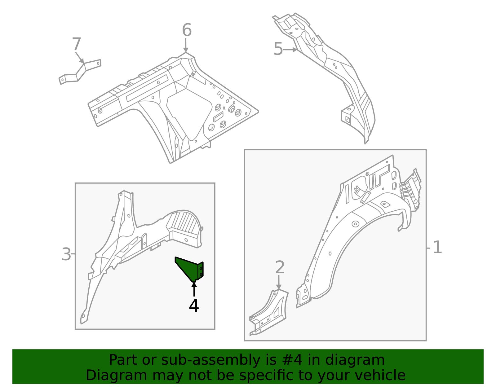 2021-2025 Nissan Rogue Extension Panel 76758-6RR0A | Bill Kay Nissan Parts