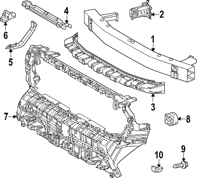 2024 Toyota Tacoma Bumper Cover Support Rail 53112-AK010 | OEM Parts Online