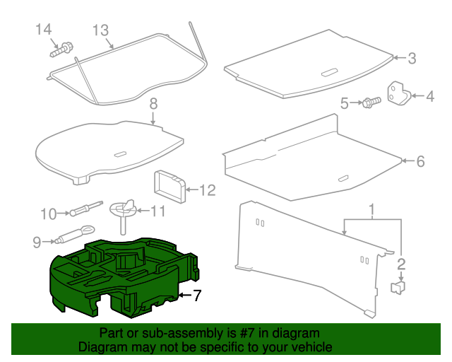 2017-2023 Chevrolet Jack Stowage Compartment 42403545 GM ...