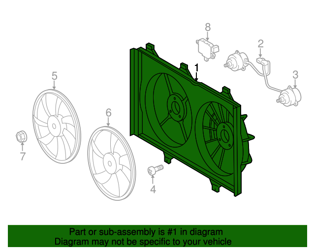 16711-0P240 - Fan Shroud - 2014-2019 Toyota Highlander | Nucar Toyota Parts