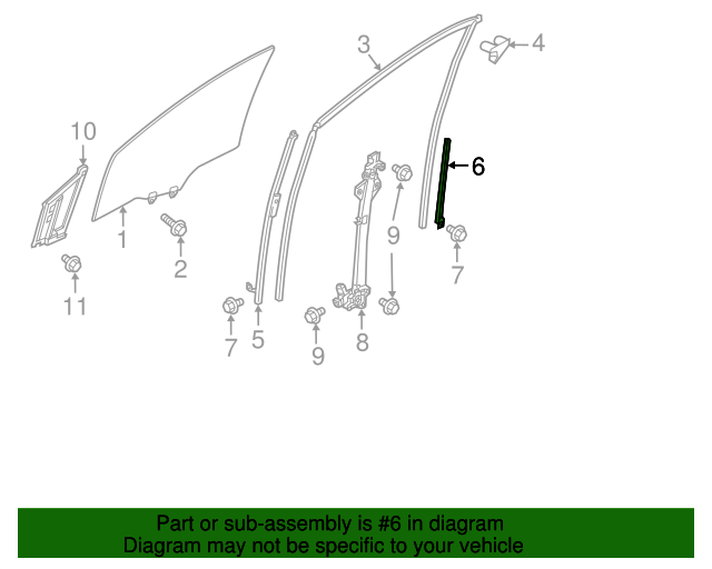 2018-2024 Honda Odyssey Sash Channel 72231-THR-A01 | OEM Parts Online
