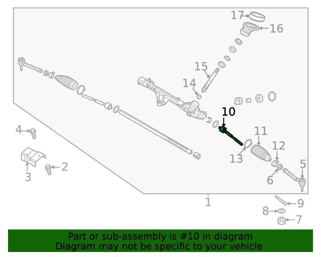56540-P2000 - Inner Tie Rod 2021-2023 Kia Sorento | Kia.Parts Store