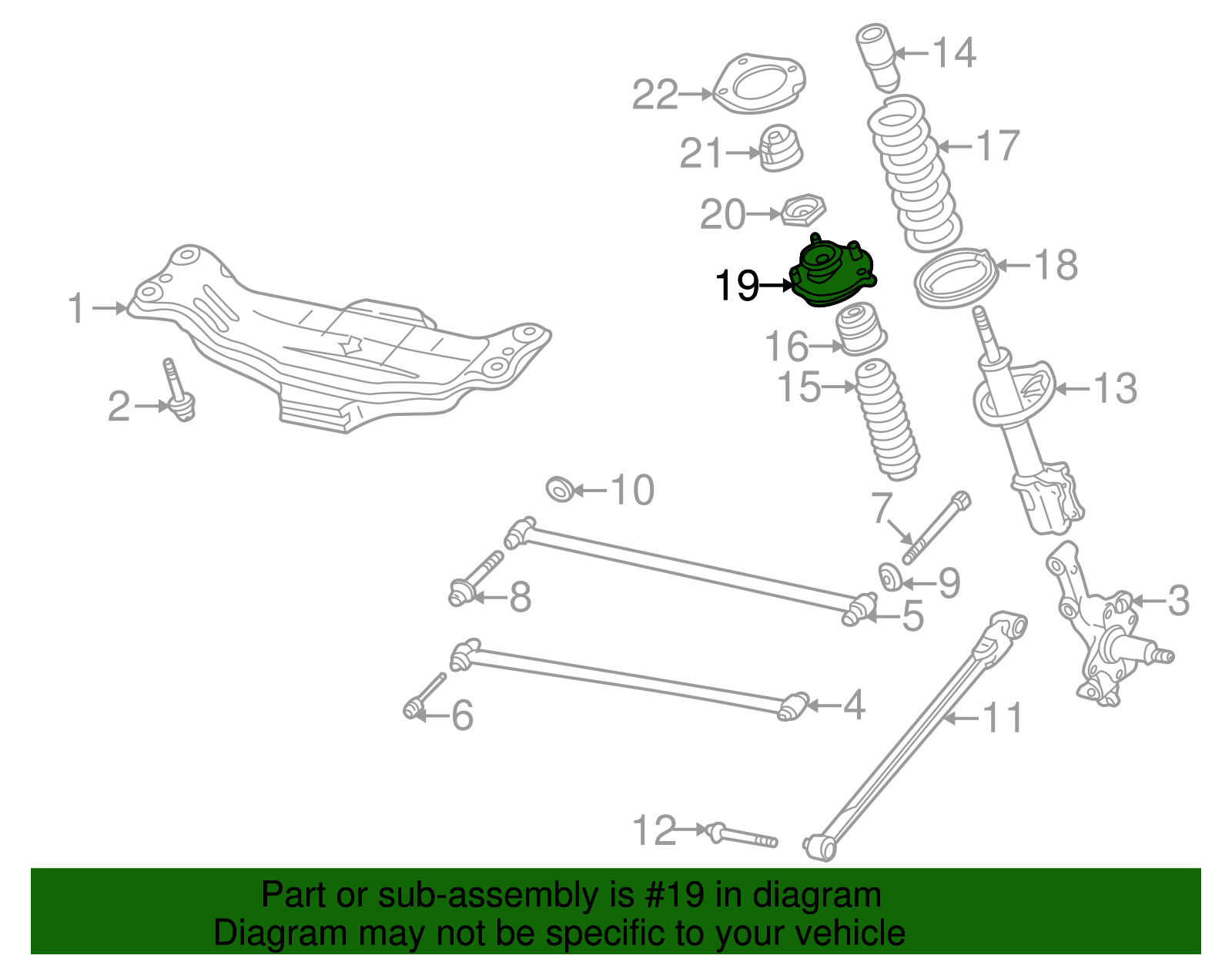 1999-2003 Mazda Strut Mount BJ3D-28-380 | QuirkParts
