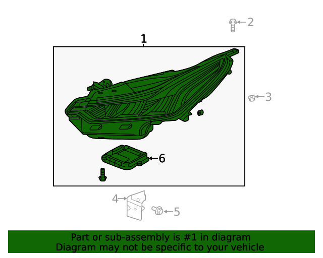 2020-2024 Cadillac CT5 Passenger Side Headlamp 84894828 GM ...