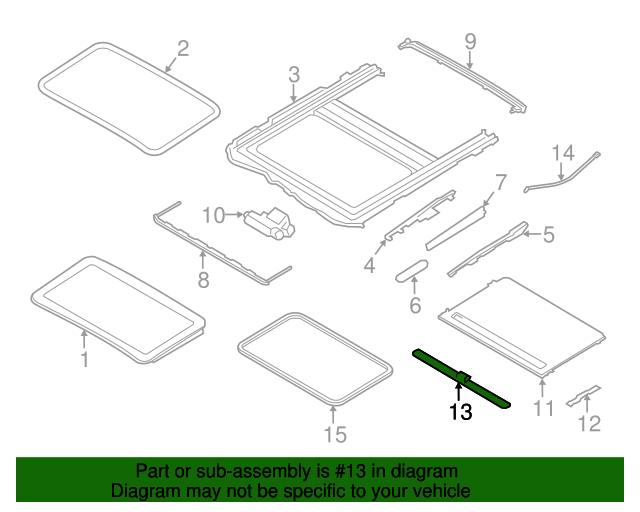54-10-7-309-637 - Sunroof Handle - 2012-2021 BMW | Buy BMW Parts Now