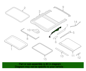 Genuine BMW 54-10-7-266-211 | Sunroof Guide Jaw | FREE Shipping on Most ...