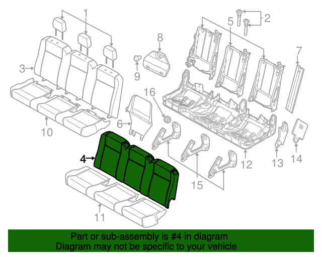 CK4Z-9966800-AE - Seat Back Pad 2015-2023 Ford | AutoNationParts.com