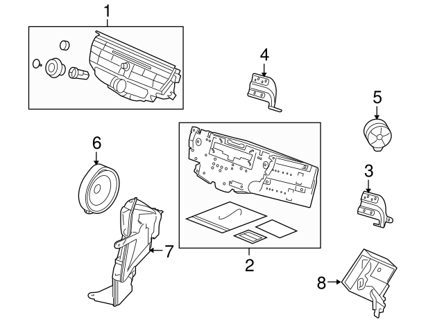 2010-2012 Honda Tuner Assembly (Pioneer) 39171-TP6-A01 | OEM Parts Online