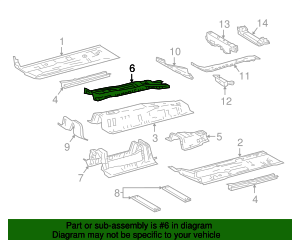 2016-2023 Toyota Floor Pan Reinforcement 58015-47050 | Toyota Parts Center