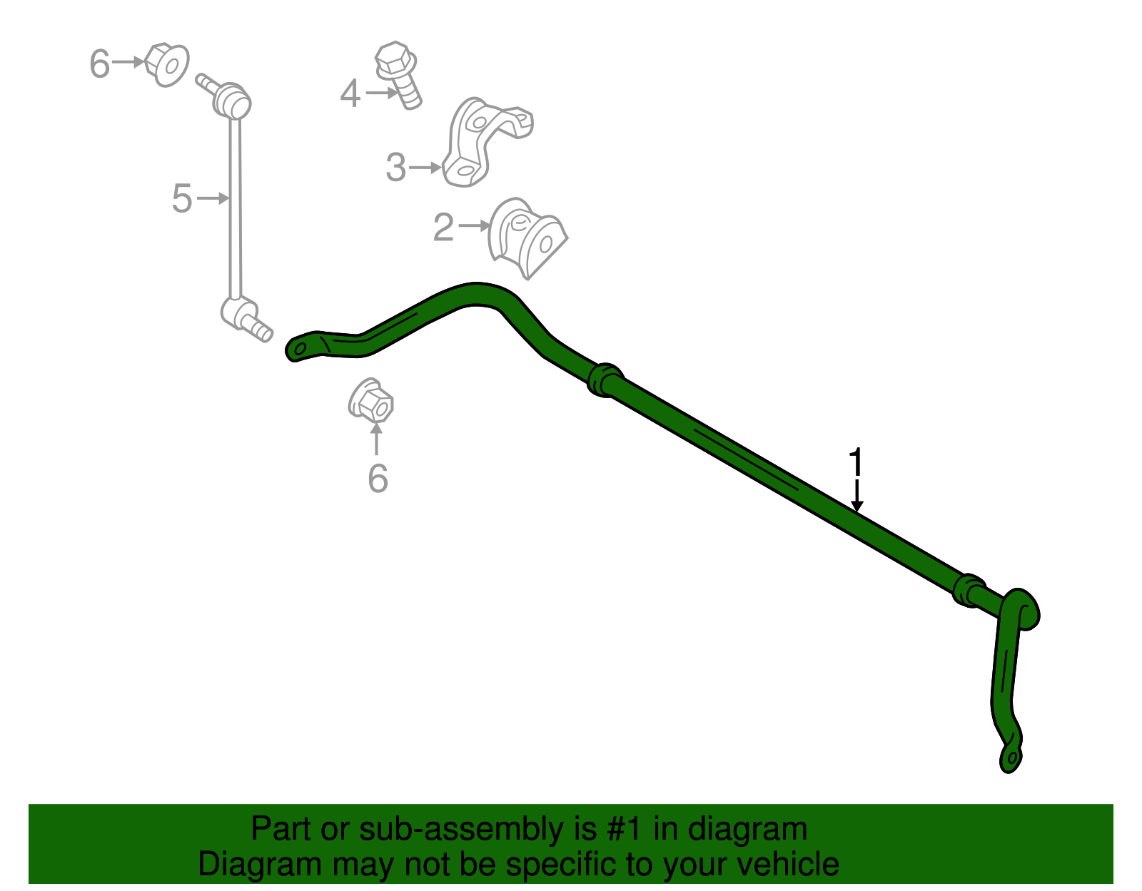 2020-2024 Ford | Stabilizer Bar | LK4Z-5482-E | Walls' Ford Parts