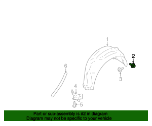 SU003-02989 - Stone Guard Retainer Clip - 2013-2020 Toyota | OEM ...