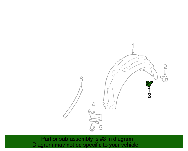 2013-2024 Toyota Bumper Cover Support Rail Clip SU003-02984 | Toyota ...