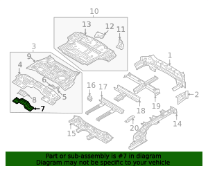 65528-P2000 - Floor Pan Reinforcement 2021-2022 Kia Sorento | Kia.Parts ...