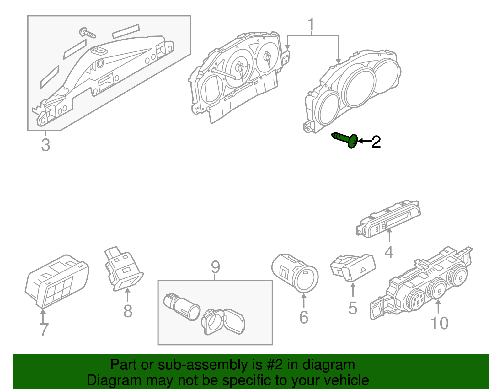 1999-2025 Mazda Handle, Inside Screw 9986-50-516B | OEM Parts Online