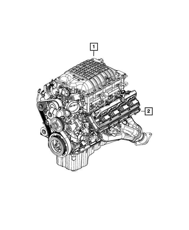 2018-2024 Mopar Long Block Engine 68409914AB | Mopar eStore
