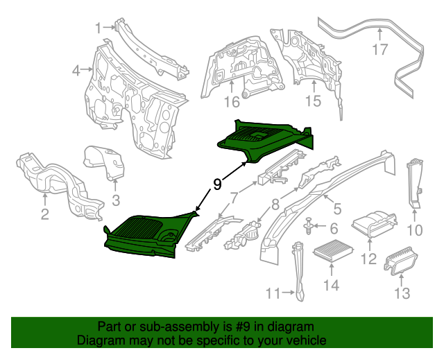 2016-2022 Mercedes-Benz Cowl Vent Panel 253-830-50-00 | MB OEM Parts