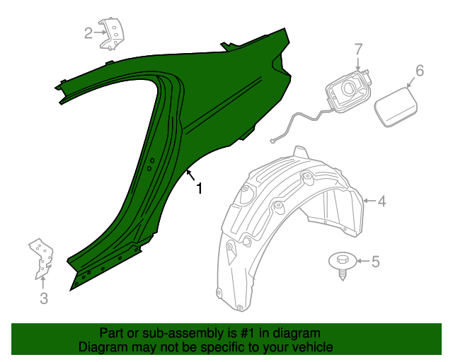 41007437519 - 2017-2022 BMW Quarter Panel (41-00-7-437-519) | BMW of ...