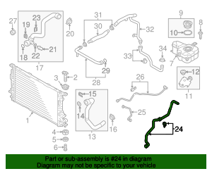 4H0-121-088-AD - Reservoir Hose 2014-2016 Audi A8 Quattro | Audi OEM Parts