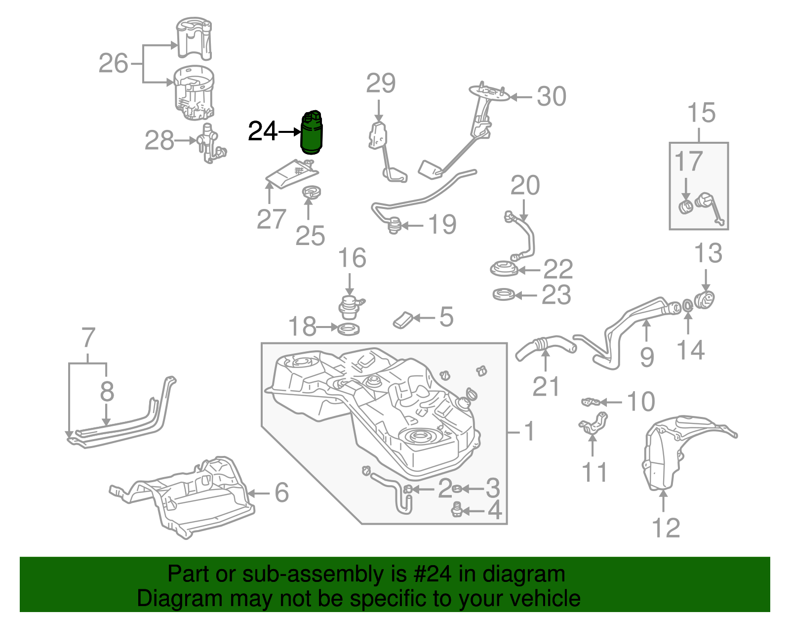1998-2005 Lexus Fuel Pump 23221-46120 | Retail Performance Auto Parts