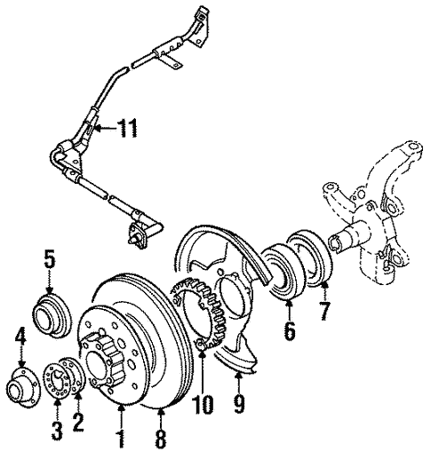 Front Brakes for 1995 Isuzu Rodeo | Isuzu Parts Center