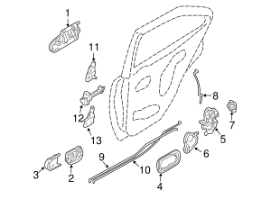2000-2006 Nissan Sentra Lock 82540-ZB00A | QuirkParts