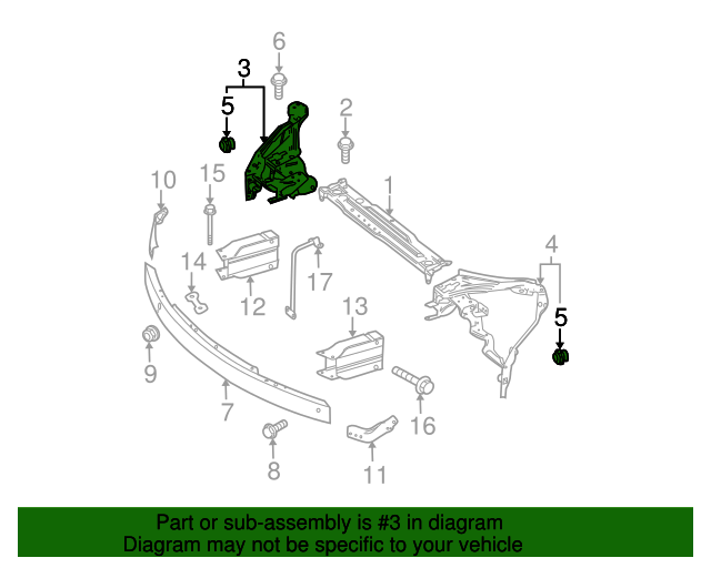 2008-2011 Mercedes-Benz Radiator Support Side Panel 204-620-10-91 ...