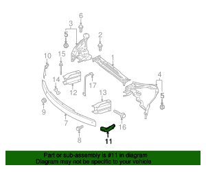 204-620-01-85 - Impact Bar Bracket 2008-2015 Mercedes-Benz | Mercedes ...