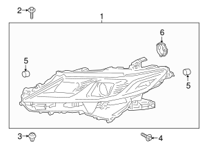 2019-2024 Toyota Camry Headlamp Assembly Left 81150-06D72 | OEM Parts ...