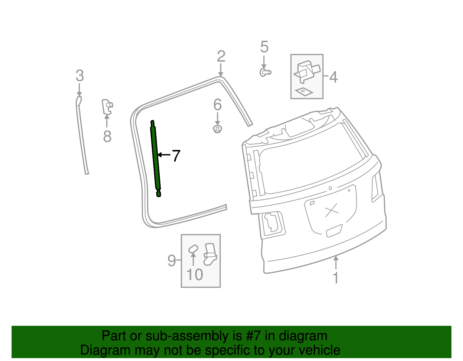2007-2017 GM Driver Side Liftgate Strut 84298332 GM | GMPartsDirect.com