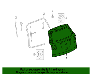 2007-2017 GM Liftgate 22909944 GM | GMPartsDirect.com