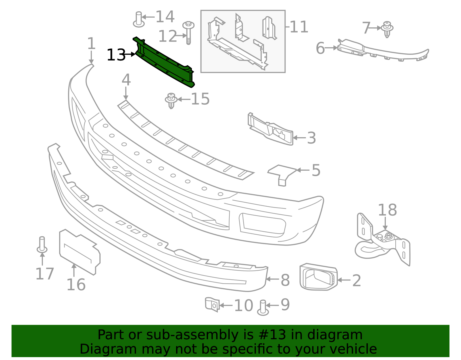Genuine OEM Ford Part - Center Molding LC3Z-8419-AA | Genuine OEM Ford ...