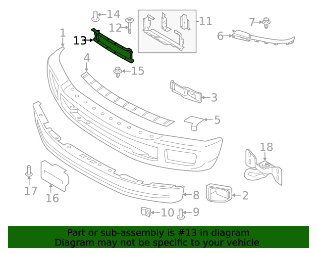 LC3Z-8419-AA - Center Molding - 2020 Ford | Sunrise Ford Parts