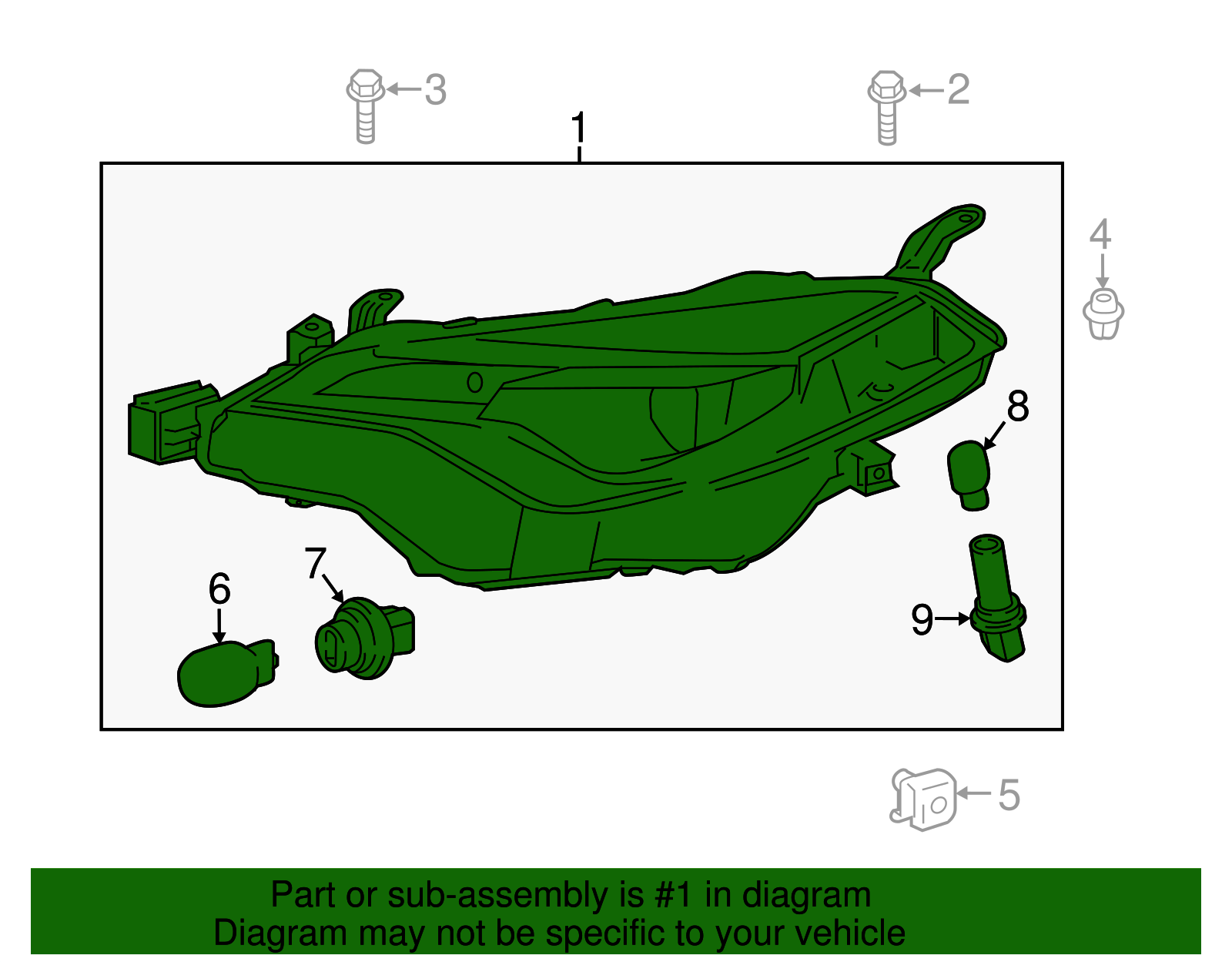 2017-2019 Toyota Corolla Headlamp Assembly - PASSENGER SIDE 81110-02M90 ...