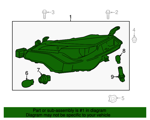 Toyota Headlamp Assembly Right, Front Right Part# 8111002m90 | Toyota ...