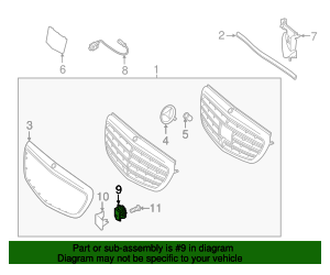 2017-2020 Mercedes-Benz Parking Aid Sensor Bracket 213-827-01-00 ...