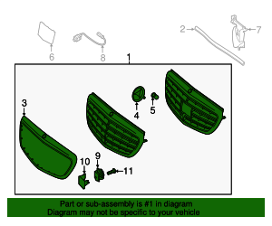 213-880-21-03 - Grille 2017-2020 Mercedes-Benz | Mercedes-Benz USA Parts