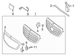 2017-2020 Mercedes-Benz Grille Molding 213-888-13-00 | AutoNation Parts