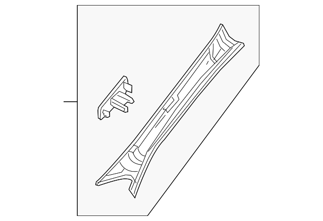 222-690-03-25-9H93 - Windshield Pillar Trim 2014-2020 Mercedes-Benz ...