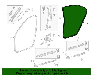 2014-2020 Mercedes-Benz Door Seal 222-697-03-51-9B00 | AutoNationParts.com