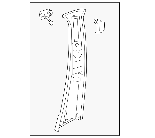 222-690-04-25-9H99 - Upper Center Pillar Trim 2014-2020 Mercedes-Benz ...