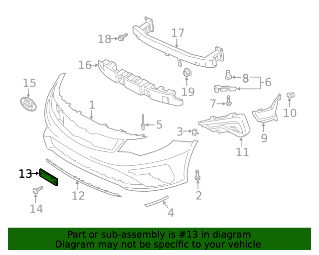 86519-D5500 - License Bracket 2019-2020 Kia Optima | Kia.Parts Store