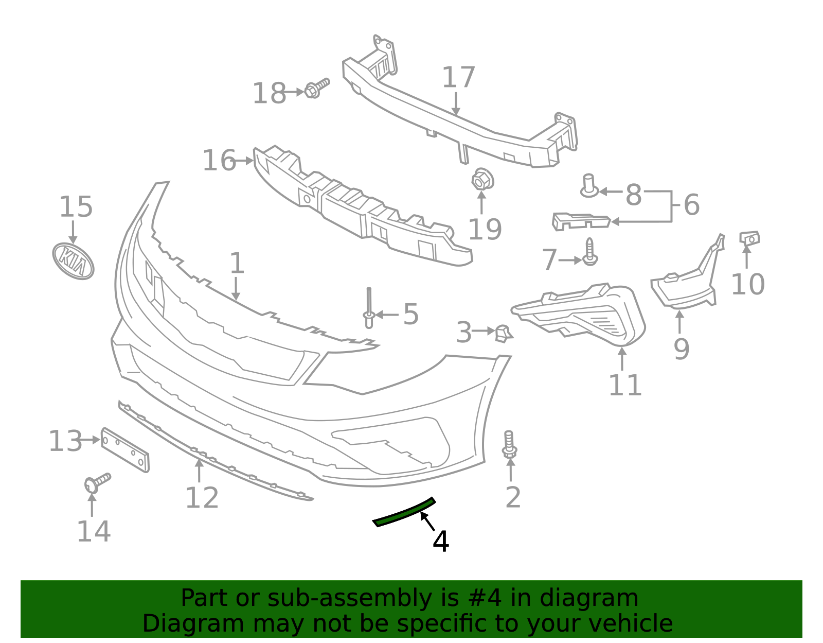 86552-D5000 - Front Bracket 2016-2020 Kia Optima | Kia.Parts Store