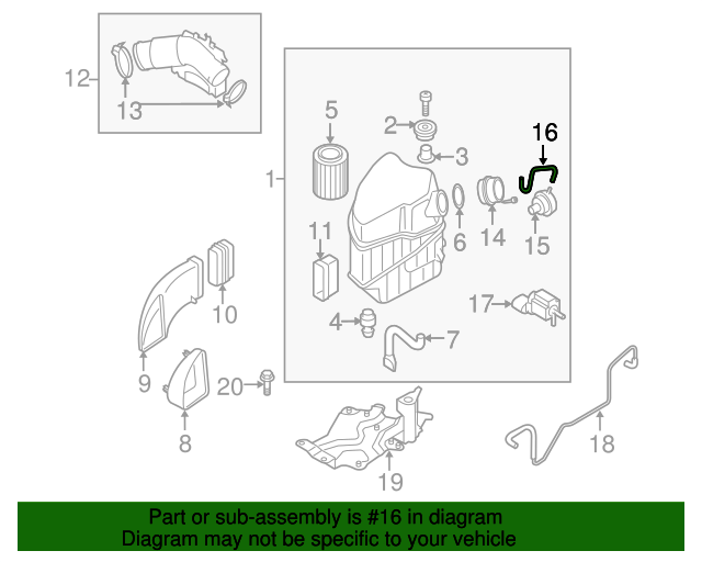 2007-2010 Audi A8 Quattro Vacuum Hose 06E-133-797 | Audi Midwest