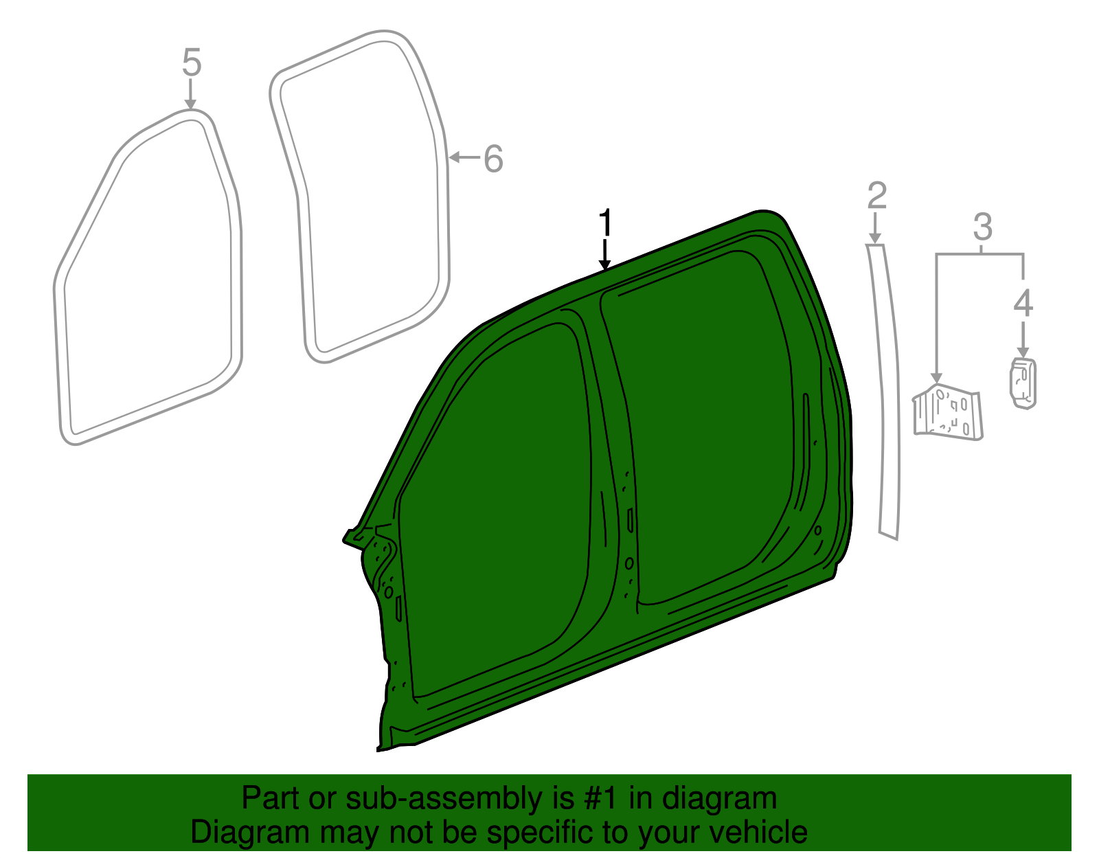 23233003 - Driver Side Outer Body Side Panel 2014-2019 GM | Gateway ...