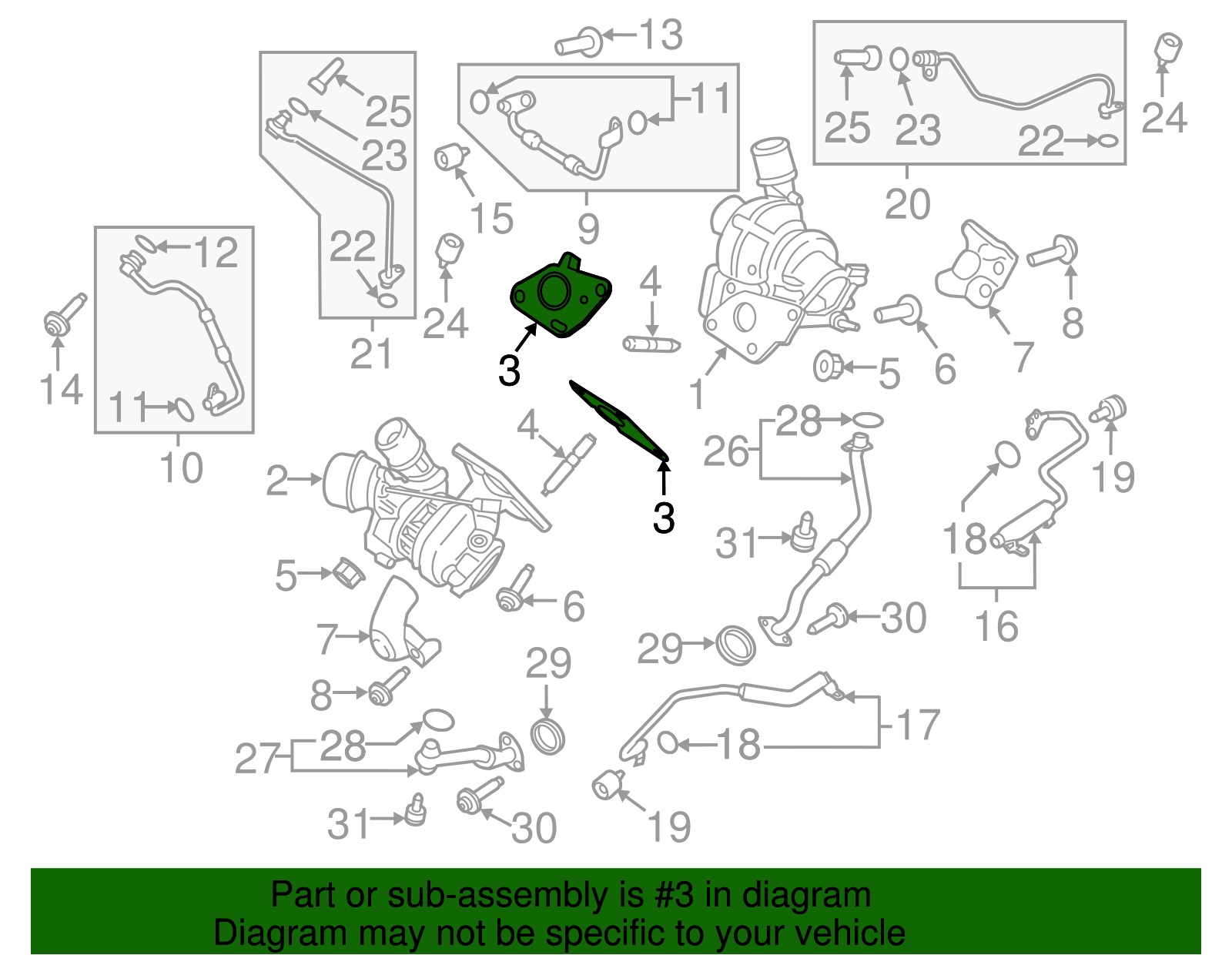 2015-2017 Ford F-150 Turbocharger Gasket FL3Z-9448-B | TascaParts.com