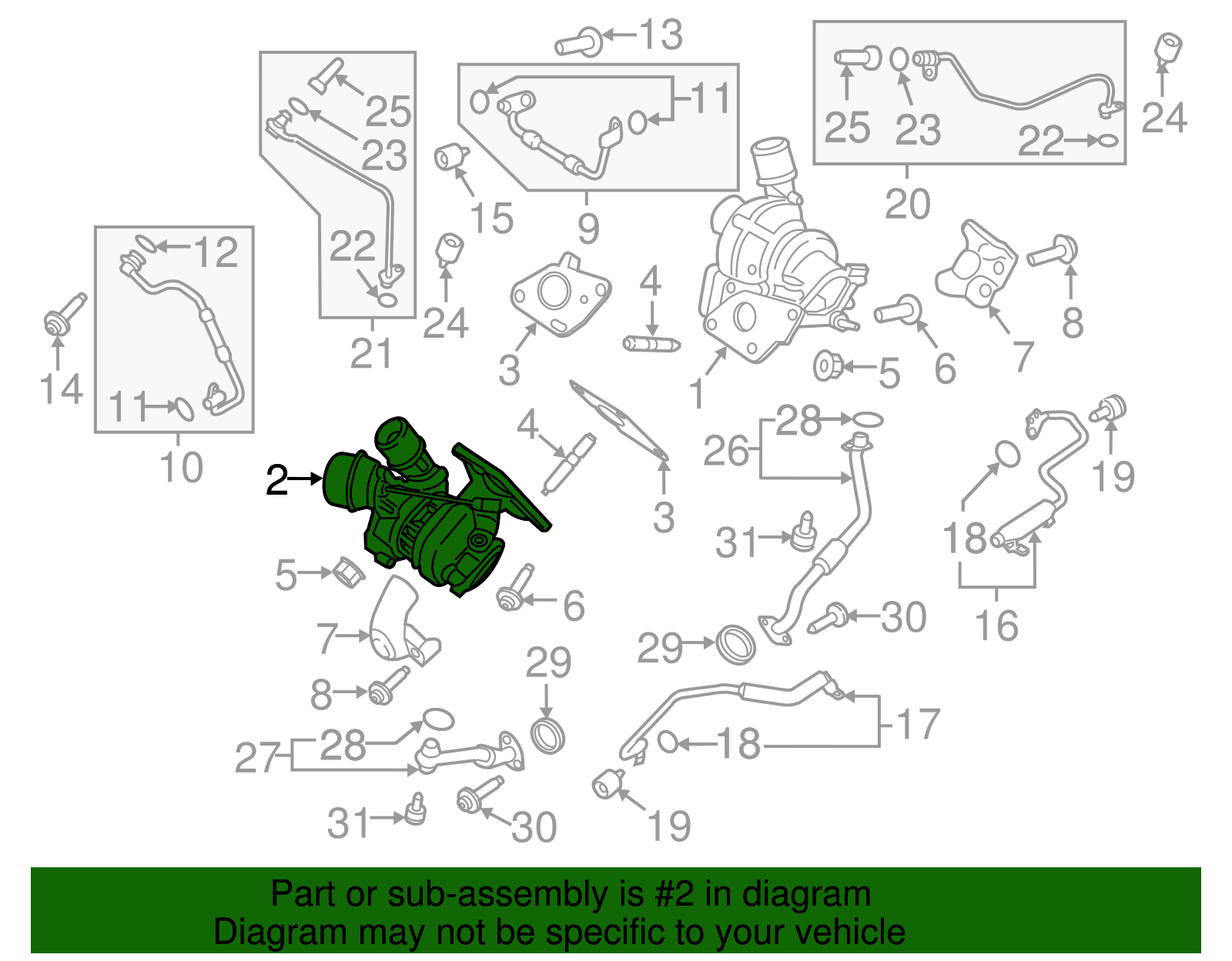 JT4Z-6K682-A - Turbocharger 2018-2020 Ford F-150 | Ford Parts Direct