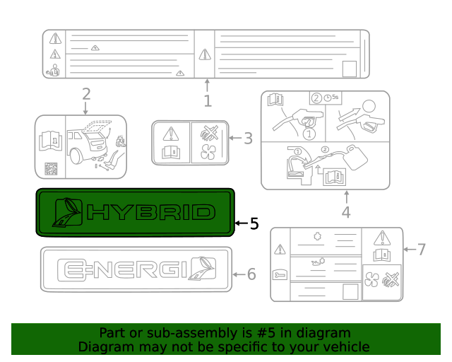 2013-2018 Ford Label DG9Z-9900014-A | OEM Parts Online